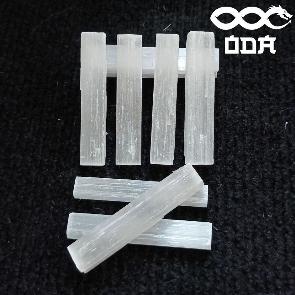 ODA Natural Selenite Stick Rough Crystal Wand Minerals Specimen Healing ...