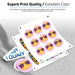 Waterproof QUAFF Vinyl Inkjet Sticker Semi Transparent / Glossy / Matte ...