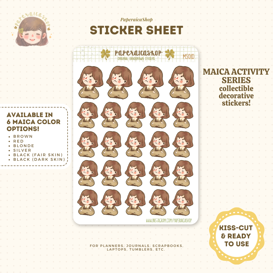 Cute Irritated Stickers, Cute Mad Stickers, Grumpy Stickers, Mood ...