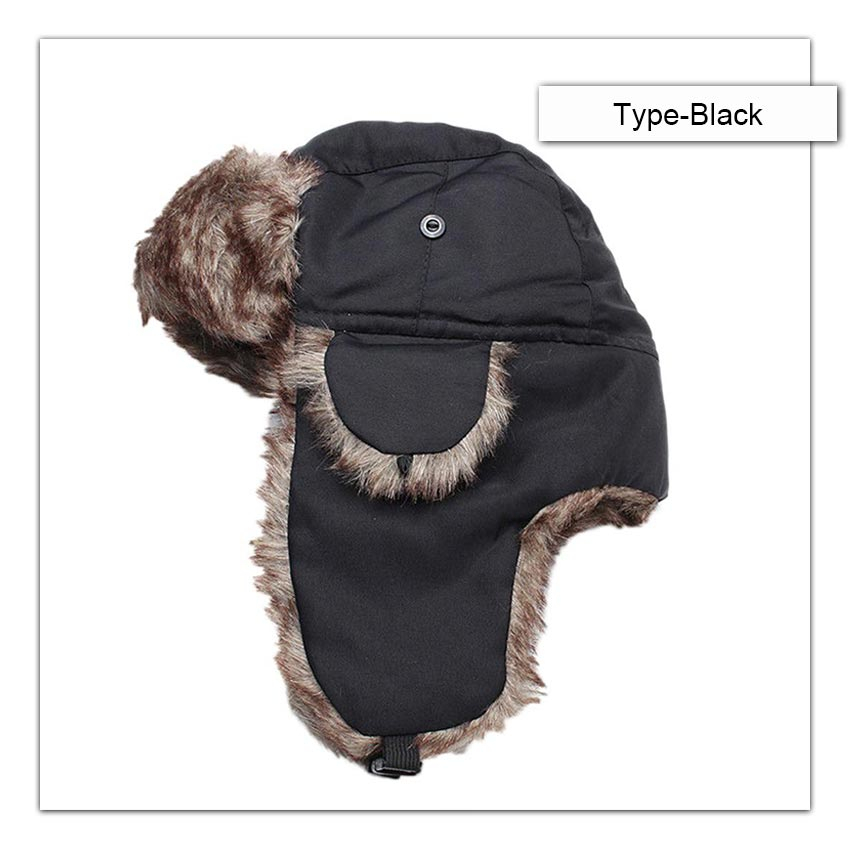 Unisex Russian Hat Trapper Bomber Warm Trooper Ear Flaps Winter Ski ...