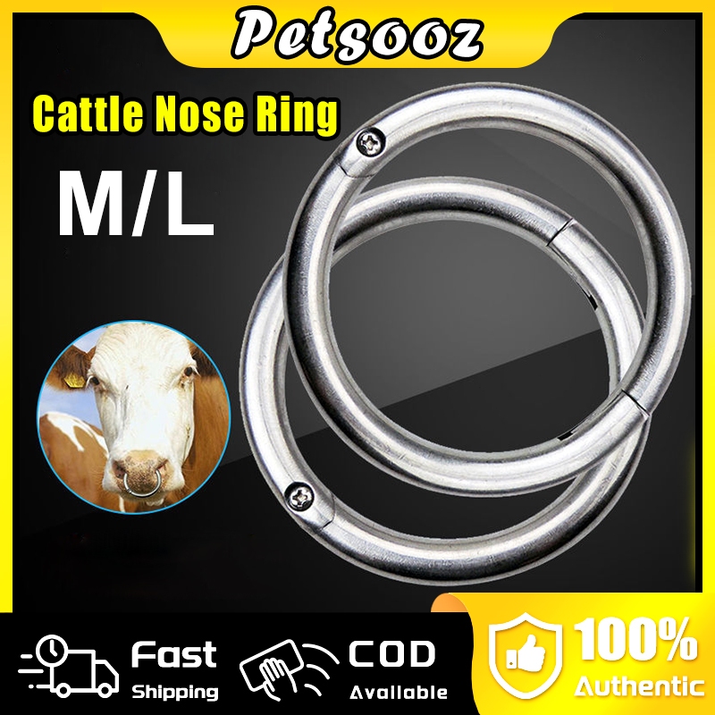Cattle nose ring Stainless steel Bull nose ring Cow traction clasp ring ...