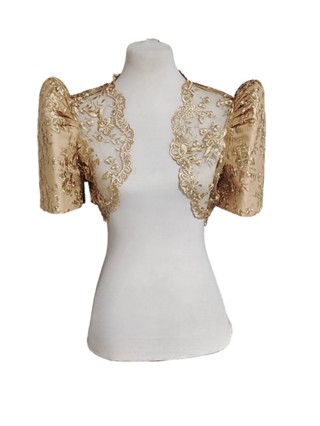 Modern Filipiniana Bolero crop top with spanish lace fabric high ...