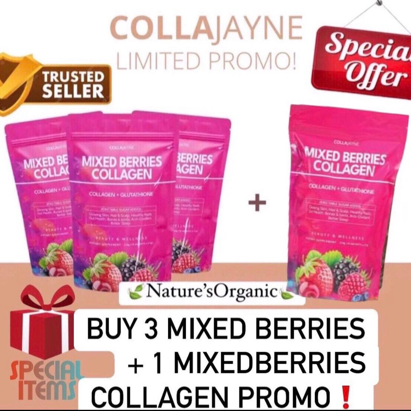 [PROMO BUNDLE]CollaJayne Mixed Berris drinks GLUTATHIONE + COLLAGEN 10 ...