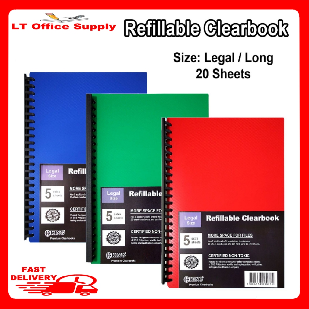 Premium Refillable Clearbook Legal / Long 20sheets + 5 extra sheets ...