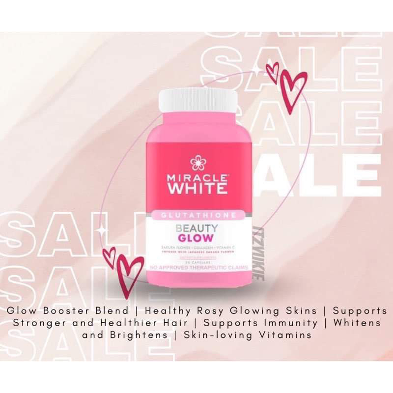 MIRACLE WHITE ADVANCED WHITENING GLUTATHIONE CAPSULE AUTHENTIC | Shopee ...