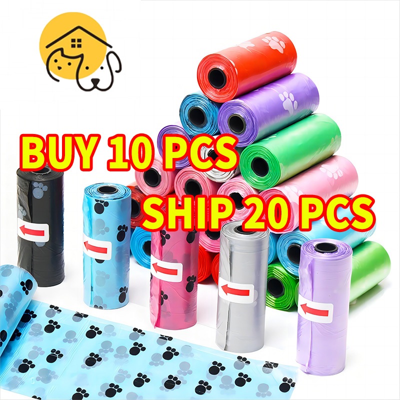 【Buy10 Ship 20】Dog Poop Bag Pet Refill Garbage Bag Waste disposable Pet ...