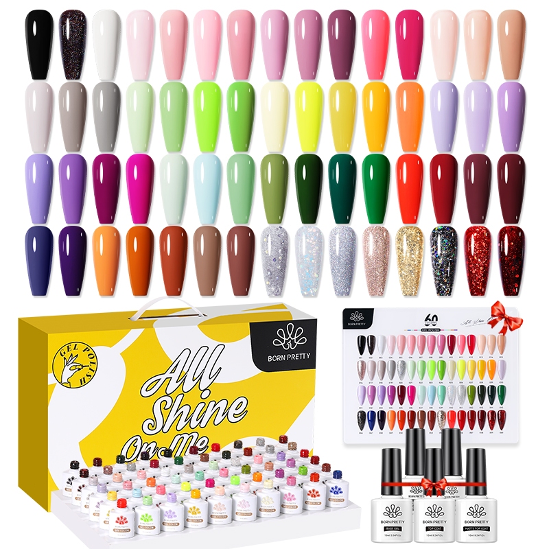 BORN PRETTY 65 Colors Gel Polish Set 10ml Fall Winter Hot Color Nail Starter Kits | Shopee ...
