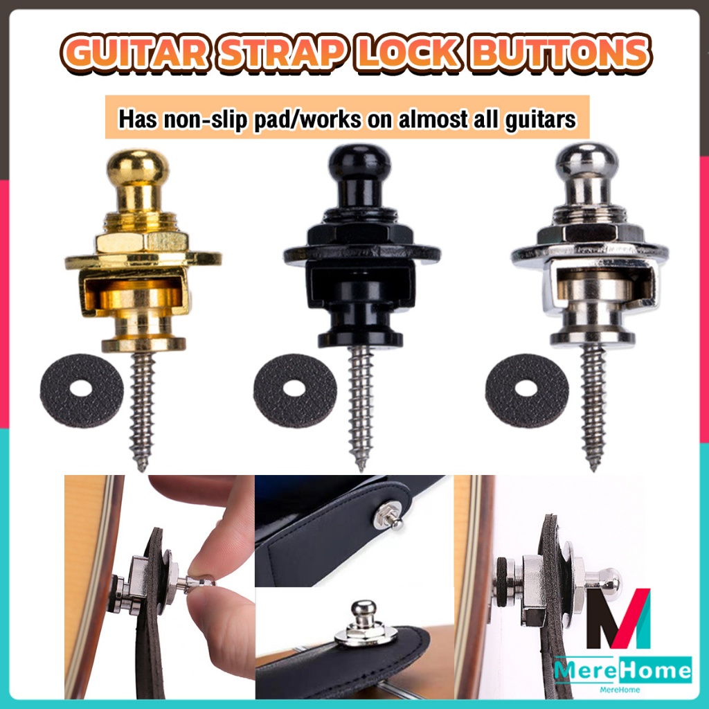 Guitar Strap Lock Buttons Quick Release Strap Locks Retainer System for ...