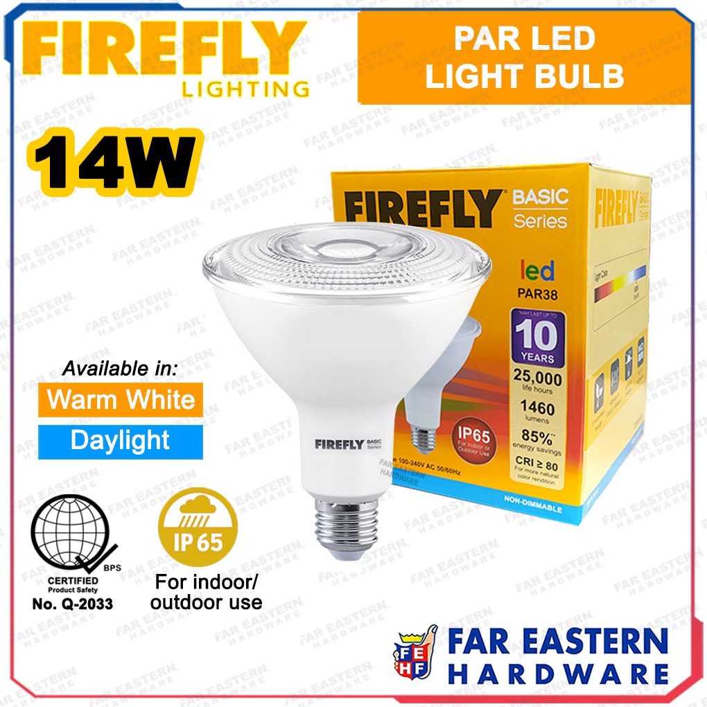 FIREFLY Par LED Light Spotlight Bulb 14W Daylight | Warm White | Shopee Philippines
