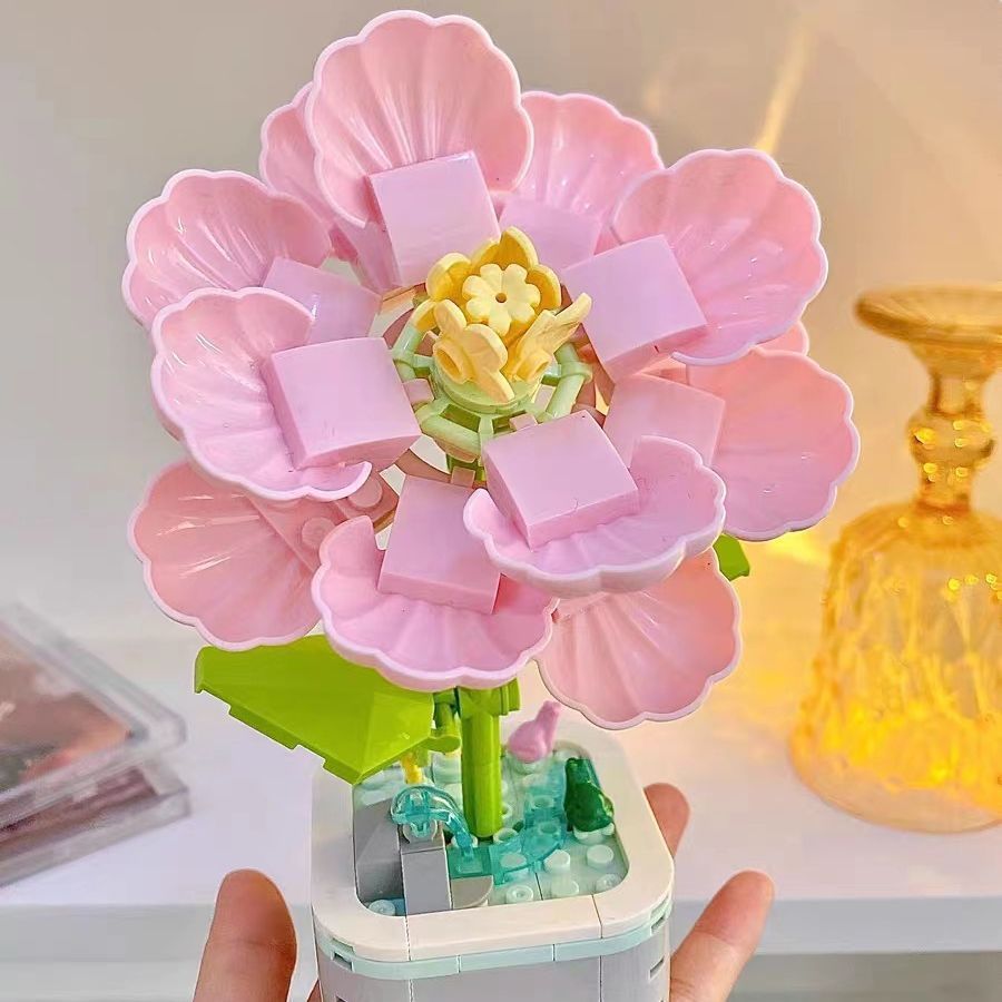 Educational Flower Brick Building Blocks Set for Kids DIY Artwork ...