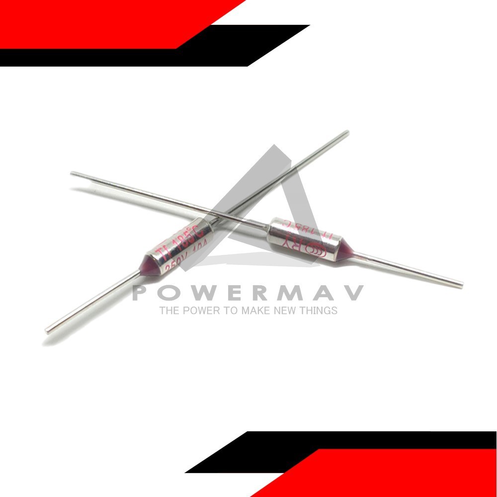 2pcs thermal fuse 185c 250v thermal cutoff open circuit temperature ...