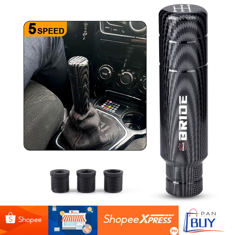 JDM BRIDE Automatic Shift Knob Carbon Fiber Titanium burnt design ...