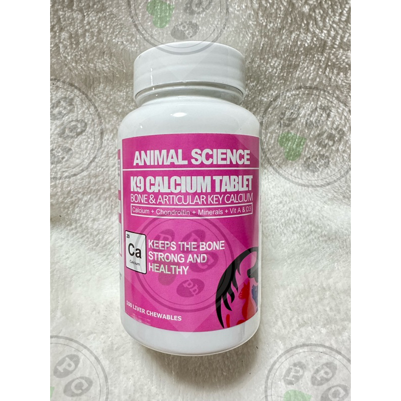 Animal Science K9 Calcium Tablet 100 Tabs for Dogs and Cats | Shopee ...