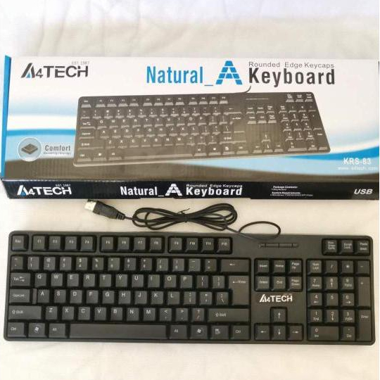 New A4TECH KRS-83 USB Wired Keyboard for PC Laptop Black | Shopee Philippines