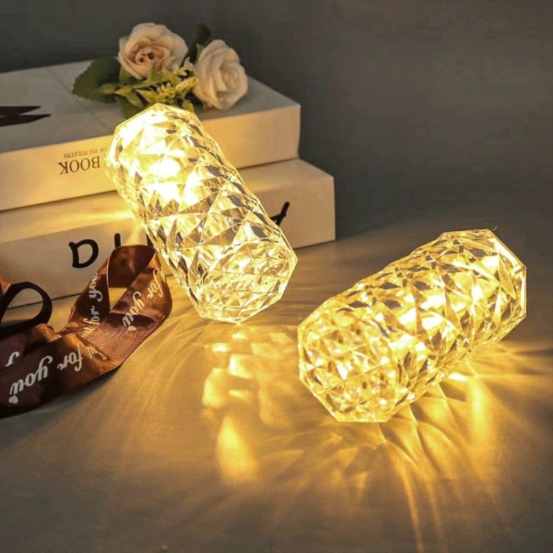Lamp Desk LED Rose Crystal Diamond Light Home Bedroom Led Light Led ...