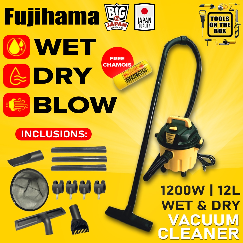 Fujihama VACUUM 12 Liters Wet Dry and Blower (3 in 1) Vacuum Cleaner ...