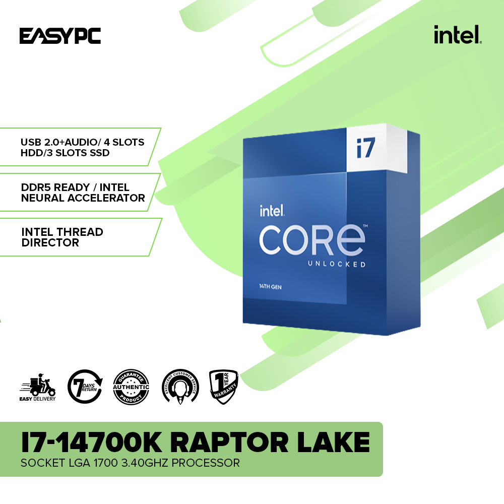 EasyPC| Intel Core i7-14700K Raptor Lake Socket LGA 1700 5.20GHz ...