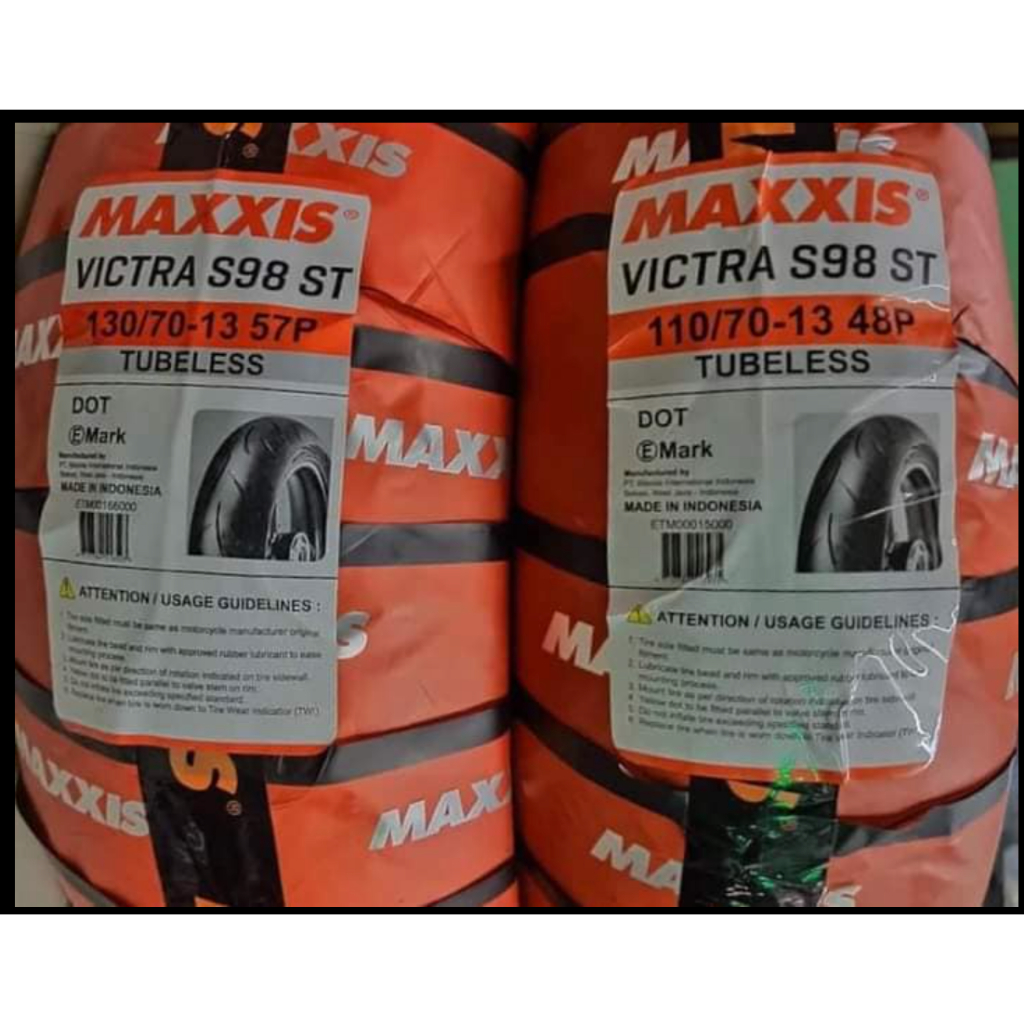 Maxxis Tire Victra S98 Tubeless Tire Nmax 110/70/13 & 130/70/13 (Free ...