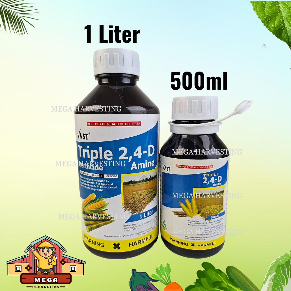 2,4-D AMINE VAST 1L 500ML HERBICIDE 24-D POST EMERGENT FOR RICE CORN SUGARCANE MEGA HARVESTING ...