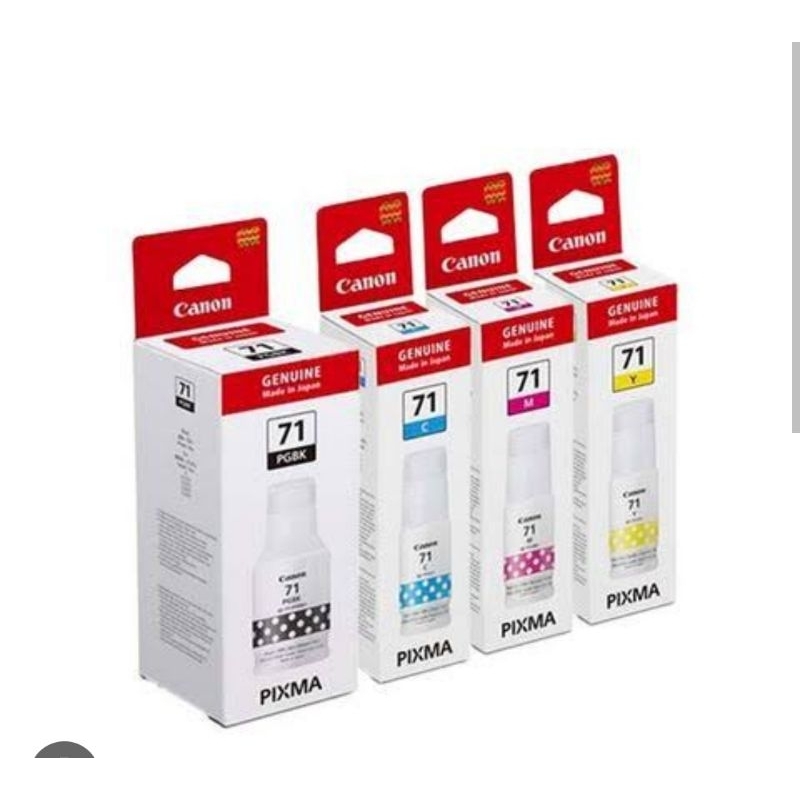 Canon GI-71/71S Ink Bottle (Black, Cyan, Magenta, Yellow) compatible ...