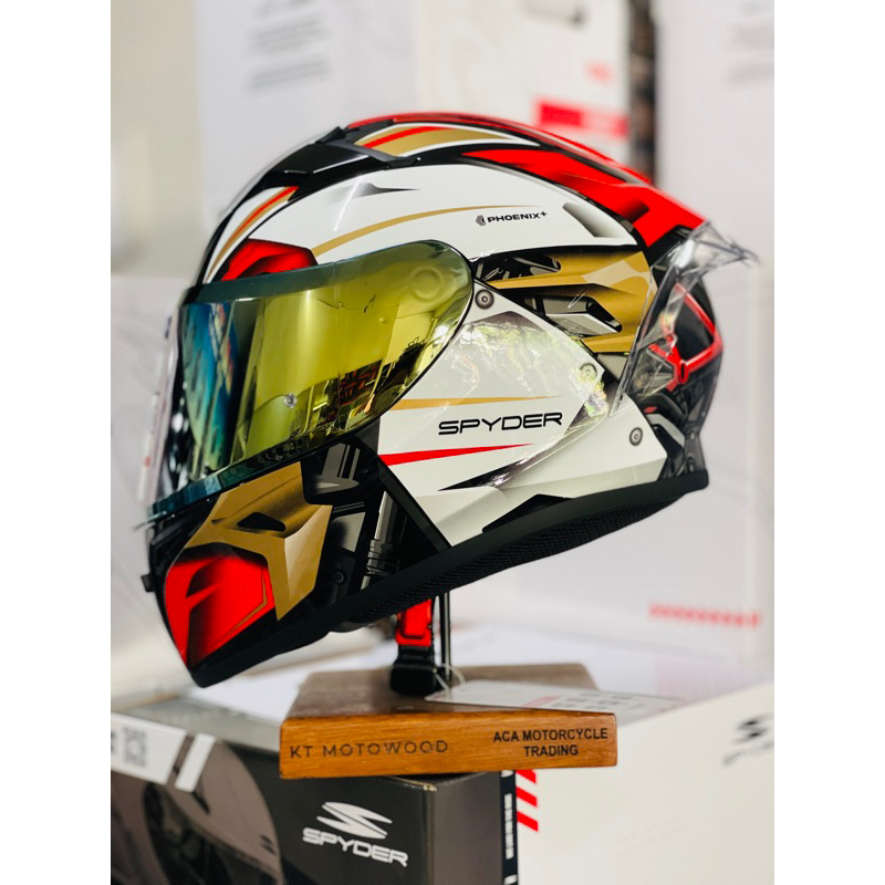 Spyder Phoenix + Strada Fullface Helmet w/ (Free Clear Visor) | Shopee ...