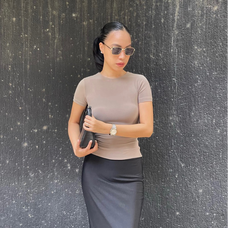 MERA Renata Premium Short Sleeve T-Shirt Plain Casual | Shopee Philippines