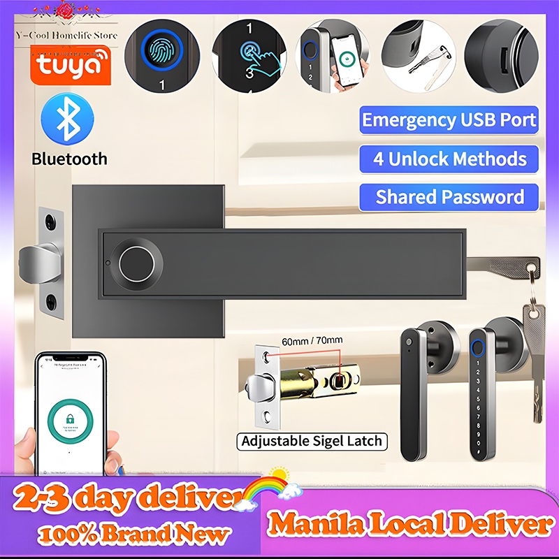 Smart Fingerprint Door Lock Anti-Theft Lock Electronic Lock Door Knob ...