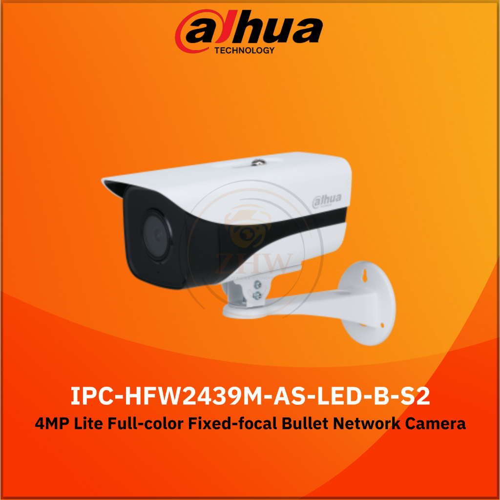 Dahua DH-IPC-HFW2439MN-AS-LED-B-0360B-S2 4mp Lite Full-color Fixed-focal Bullet Network Camera ...