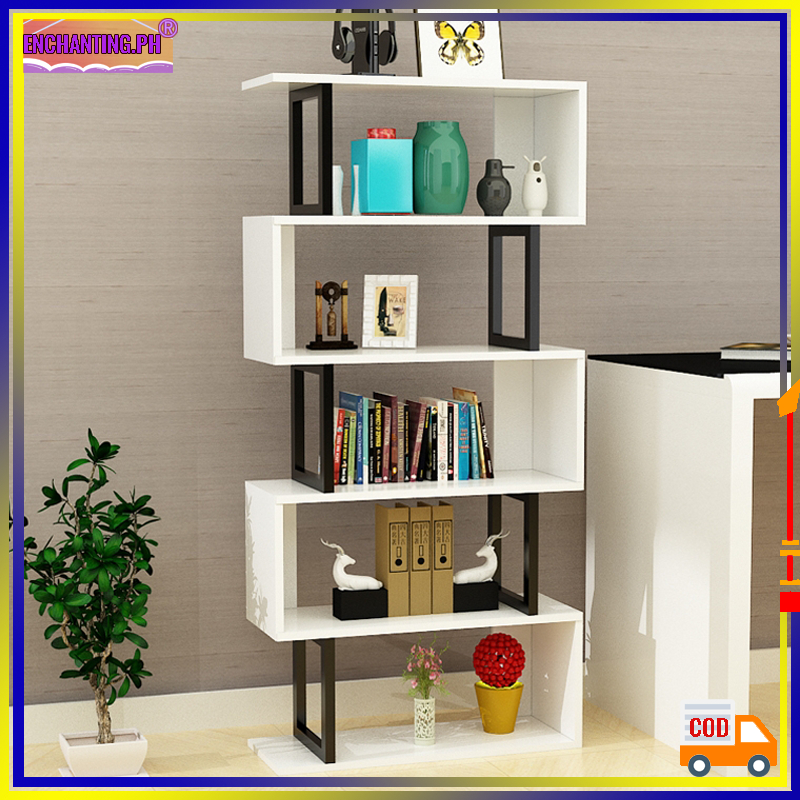 ️COD⭐Modern Minimalist Creative Bookshelf Multi-layer Bookcase Shelf Storage Rack Partition ...
