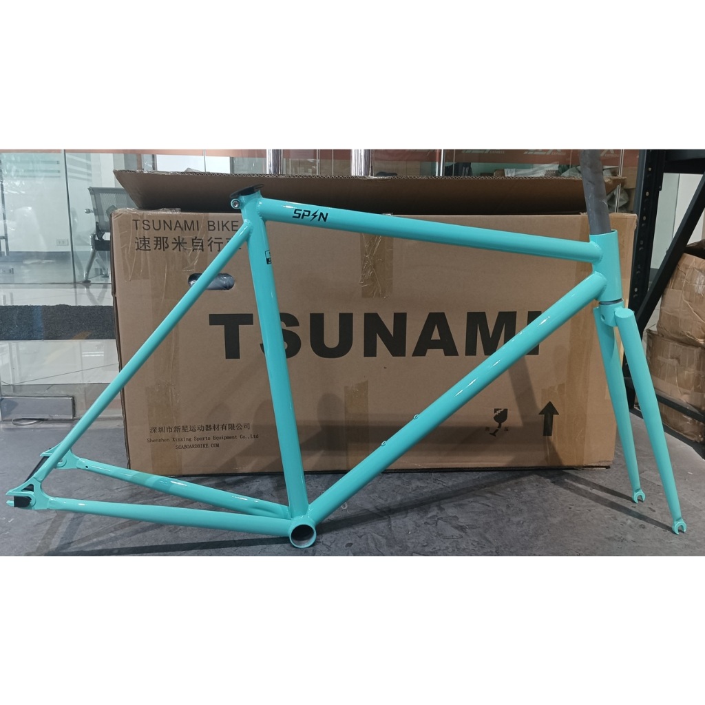 Spin 4130 Chromoly Track Fixie Fixed Gear Frame Set Frameset w/ Headset ...