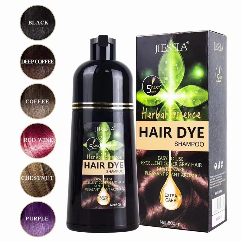 JIESSIA Herbal Hair Dye Shampoo Effective black hair shampoo Original ...