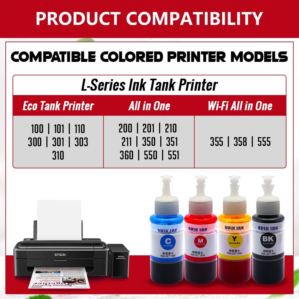 Refill Ep 664 Ink for Printer L120 L360 L310 L130 L210 L220 L355 L358 ...