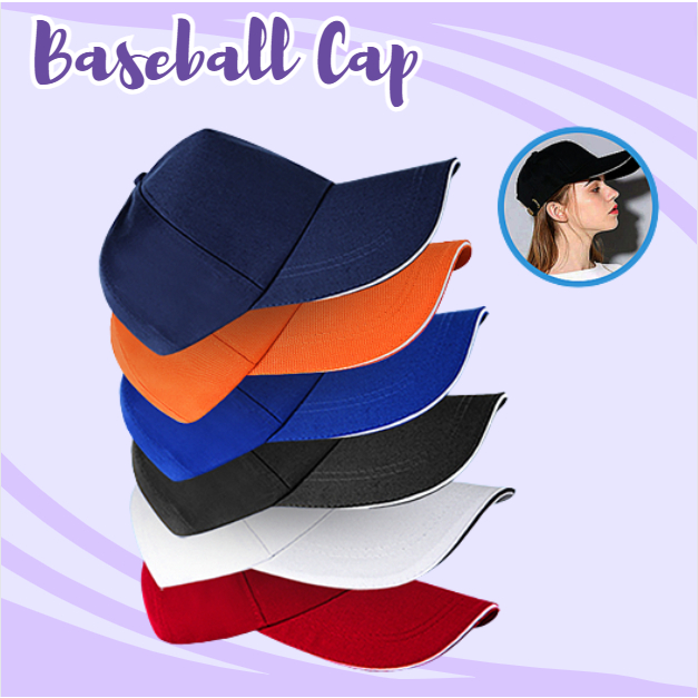 Baseball Cap with Adjustable Metal Strap Buckle Closure and Colored ...