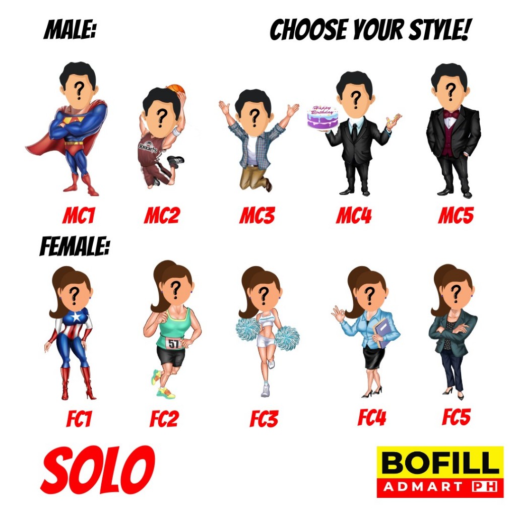 PERSONALIZED MINI STANDEE ACRYLIC CARICATURE 4INCHES HEIGHT | Shopee ...