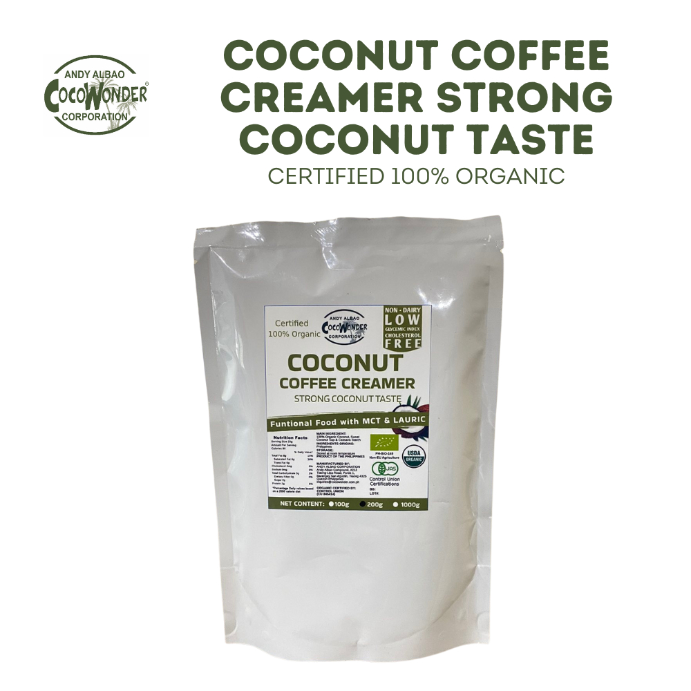 COCONUT COFFEE CREAMER STRONG COCONUT TASTE - COCOWONDER - 100%ORGANIC ...