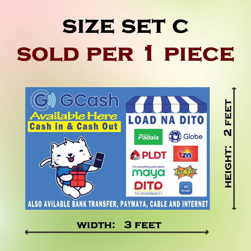 Tarpaulin Cash In / Cash Out ready-made design, loading, bills payment ...