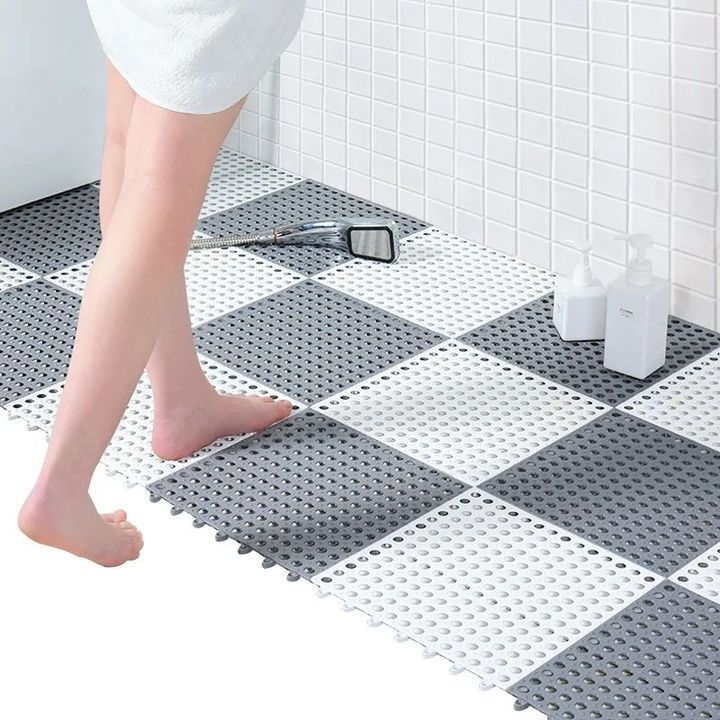 Non-slip MatPVC Floor Pad Mesh Soft Plastic Mat Bath Mats Bathroom ...