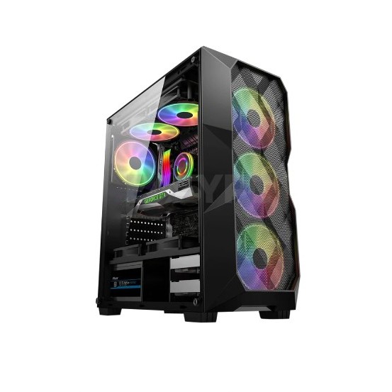 KeyTech Knight Armor Gaming Case Black Bnew Gaming Computer Casing ...