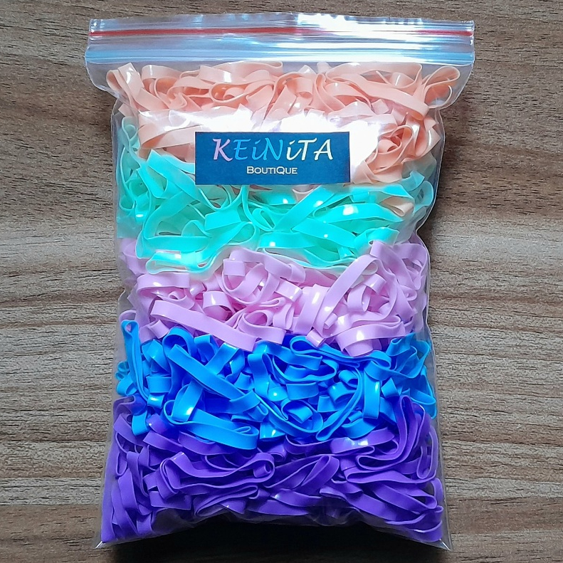 SANRIO Rubber Bands Thick Makapal Black/Colorful 500pcs | Shopee ...