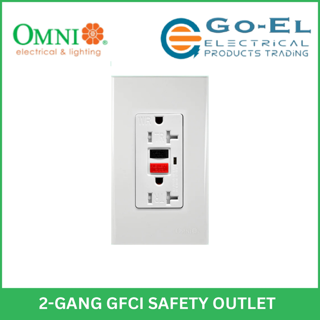 2-Gang GFCI Safety Outlet Ground Fault in Wide Series Plate 20A - WGFCI ...