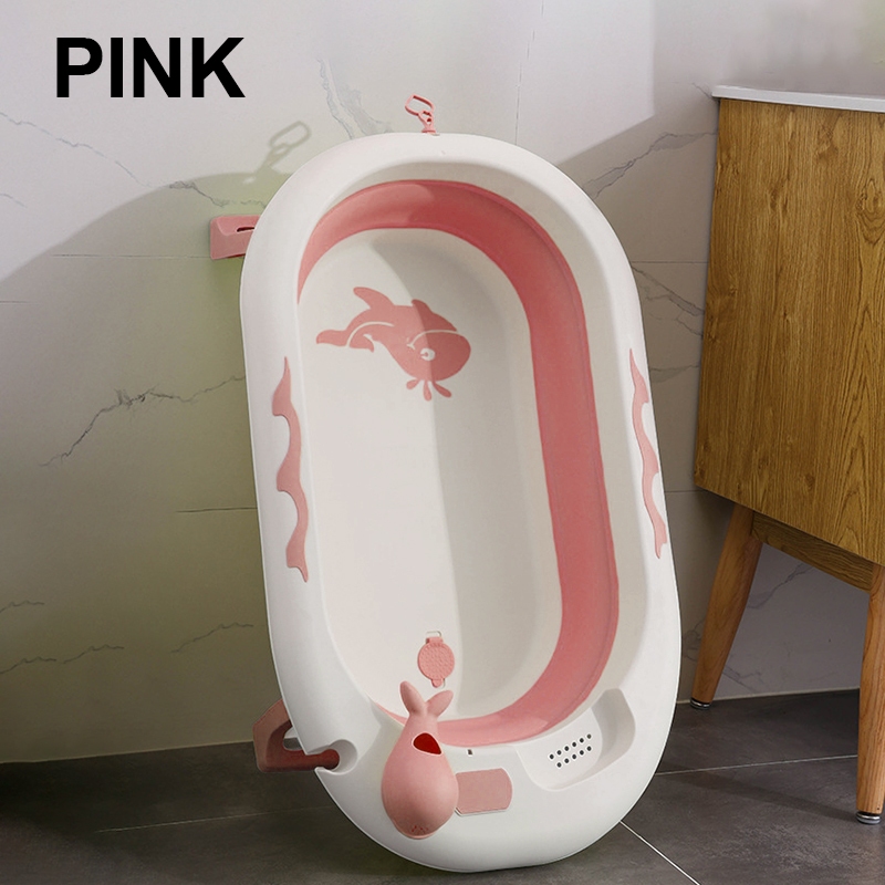 Dolphin Baby Foldable Baby Bath Tub With Net Kids Bathing Tubs Non-Slip ...