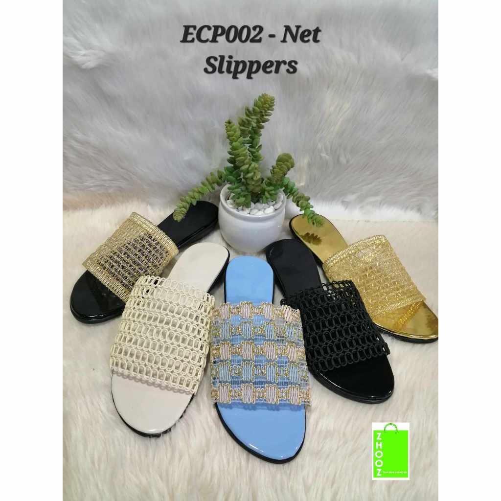 ECP002 - Net Slippers/Liliw-Made | Shopee Philippines