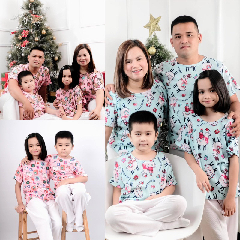 PREMIUM KOREA COTTON WAFFLE|KNIT FAMILY TERNO TSHIRT&PAJAMA KIDS&ADULT ...