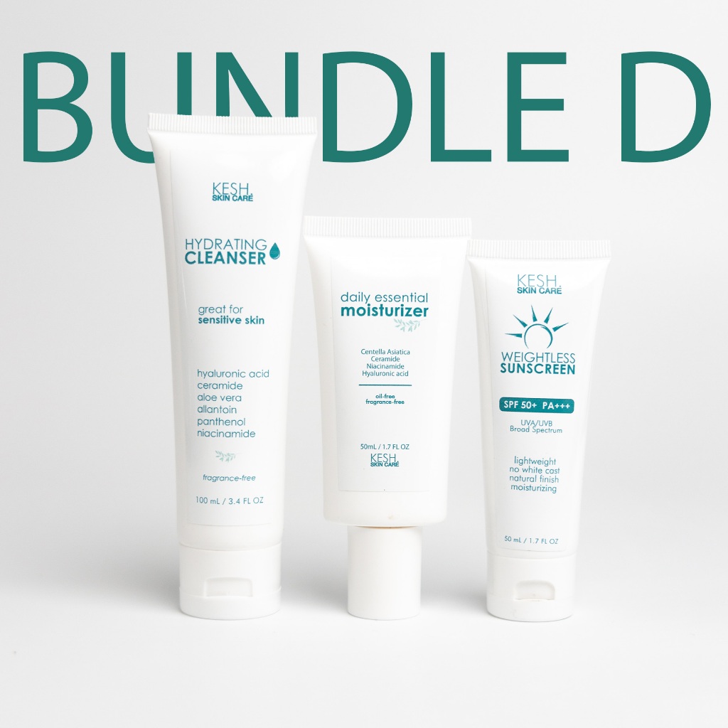 KESH Radiant Bundle D [ Hydrating Cleanser + Sunscreen + Moisturizer ...