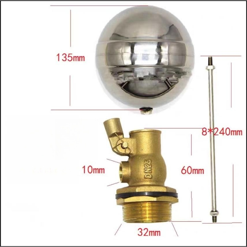 Brass Automatic Floating Ball Valve 1/2"/ 3/4" Size Float Valve For Water Tank | Shopee Philippines