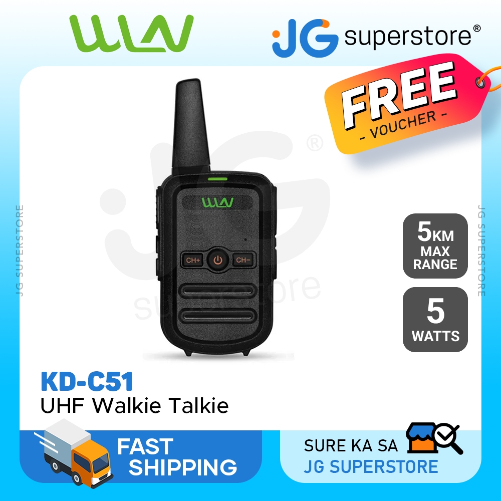 WLN KD-C51 Mini Walkie Talkie Portable Two Way Radio 5W 400-470Mhz UHF ...