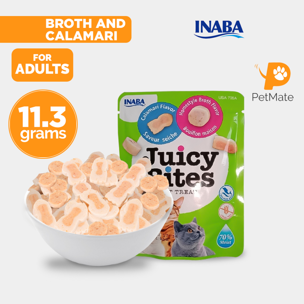 Inaba Cat Treats Juicy Bites Broth and Calamari 11.3g | Shopee Philippines