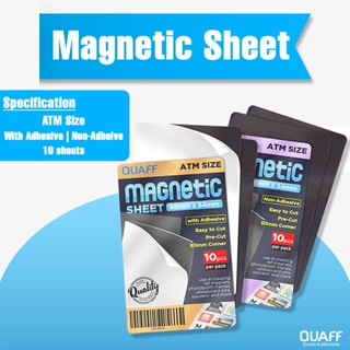 (10 sheets) QUAFF Magnetic Sheet with Adhesive & Non-adhesive 1mm ATM Sze (6x54mm) | Shopee ...