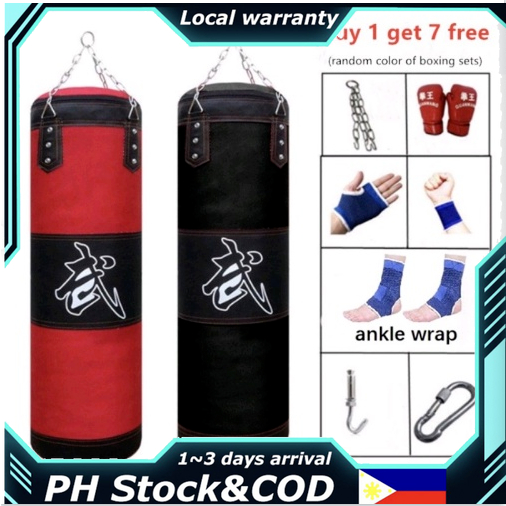 【Factory direct sales】 Leather sandbag Empty Hanging Chain Boxing ...