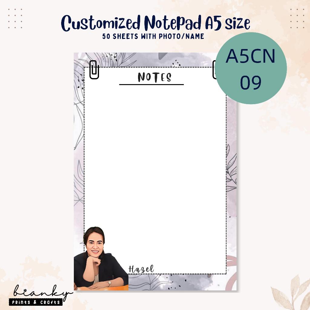 Customized Notepad Planner A5 size (50sheets) | Shopee Philippines
